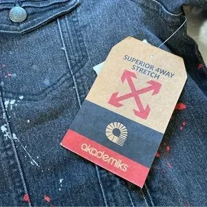 Akademiks | Jackets & Coats | Akademics Jeanius Graphite Black Denim ...